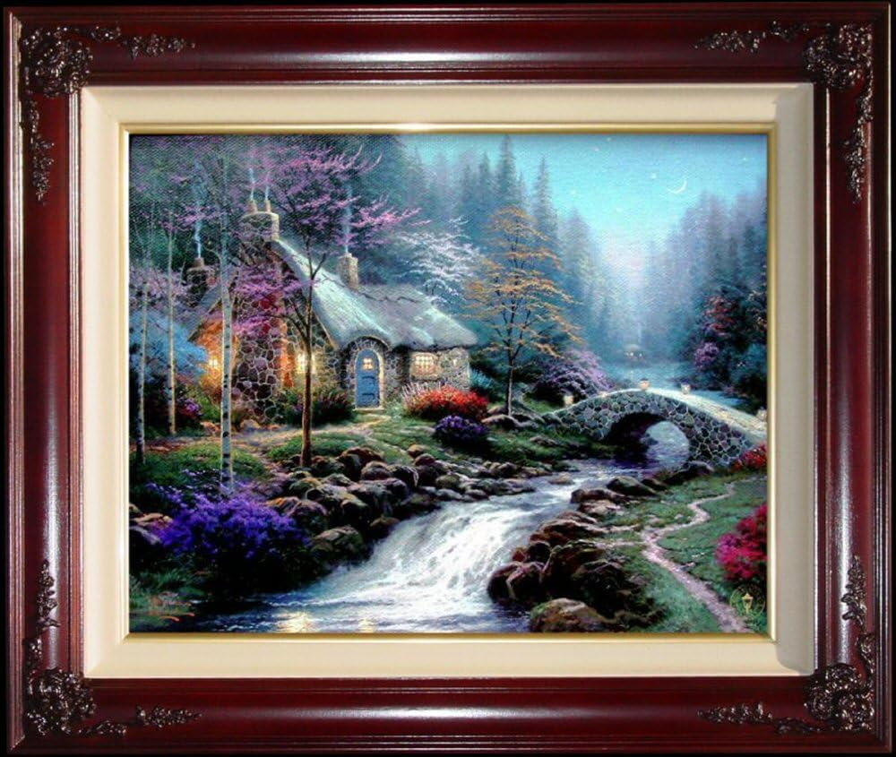 Amazon.com: Thomas Kinkade Twilight Cottage 16" x 20" Double Signed ...