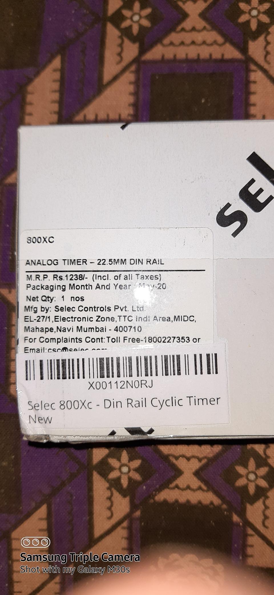 Selec 800Xc - Din Rail Cyclic Timer : Amazon.in: Home & Kitchen