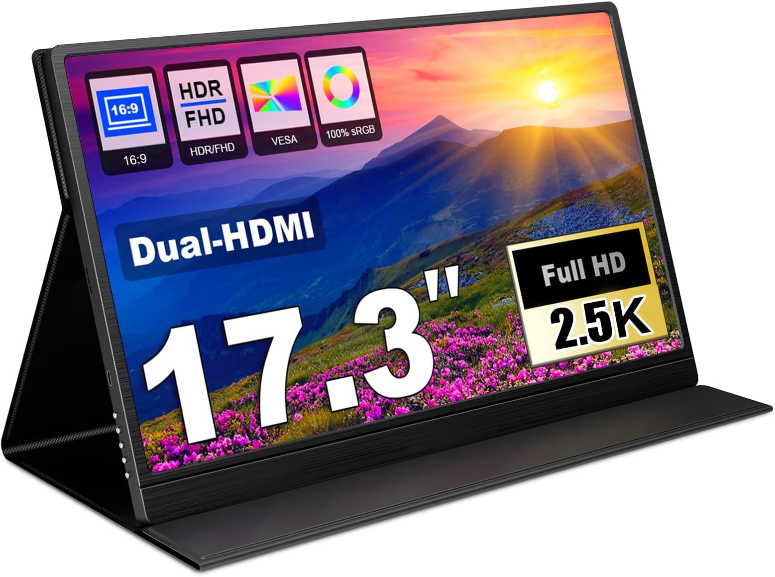 Amazon.com: LANLIPU Portable Monitor 14inch 1080P Slim IPS Monitor with ...