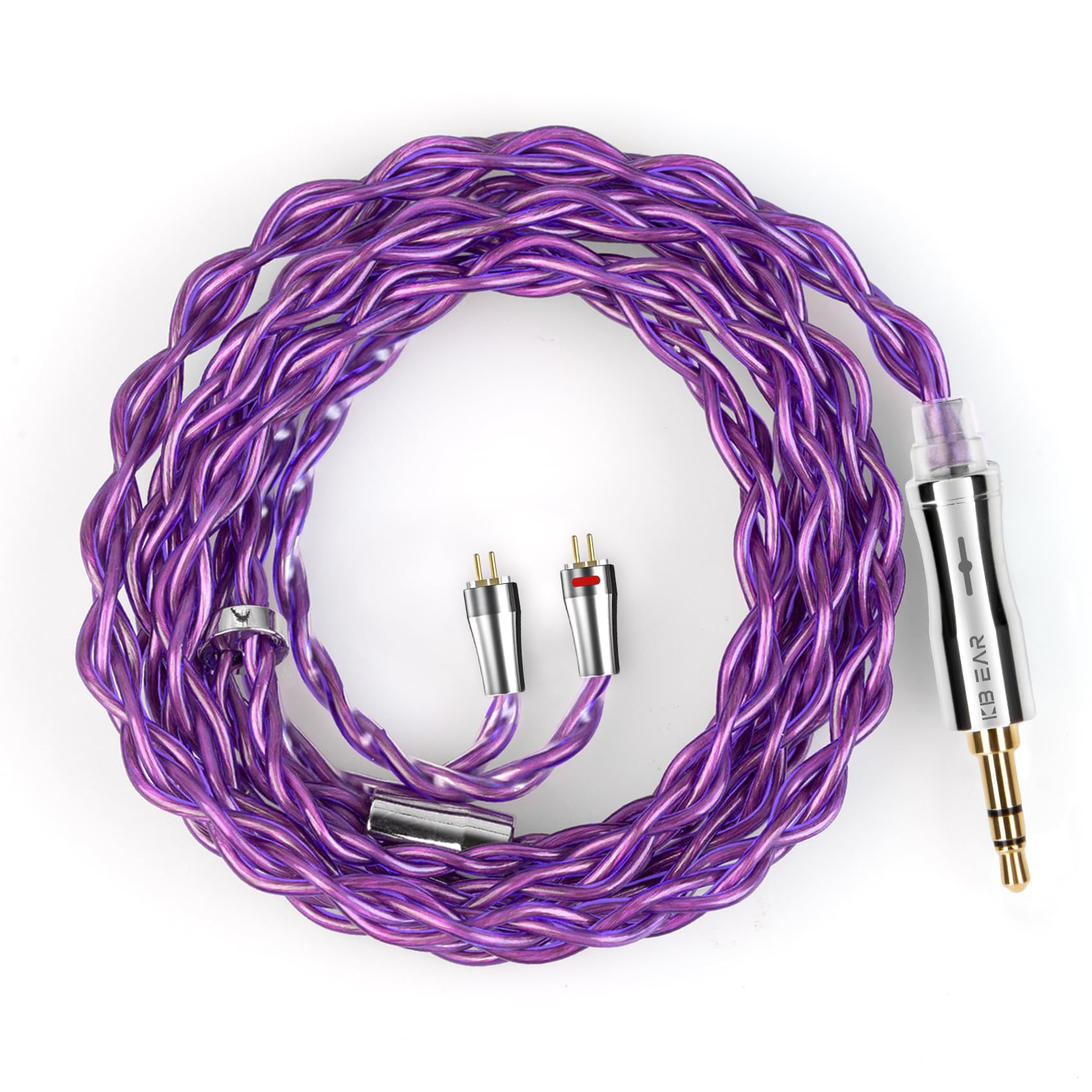 Amazon | 【KBEAR 4989】2pin 3.5mmリケーブル 4芯6N単結晶銅ケーブル 3.5mmイヤホンアップグレードケーブル ...