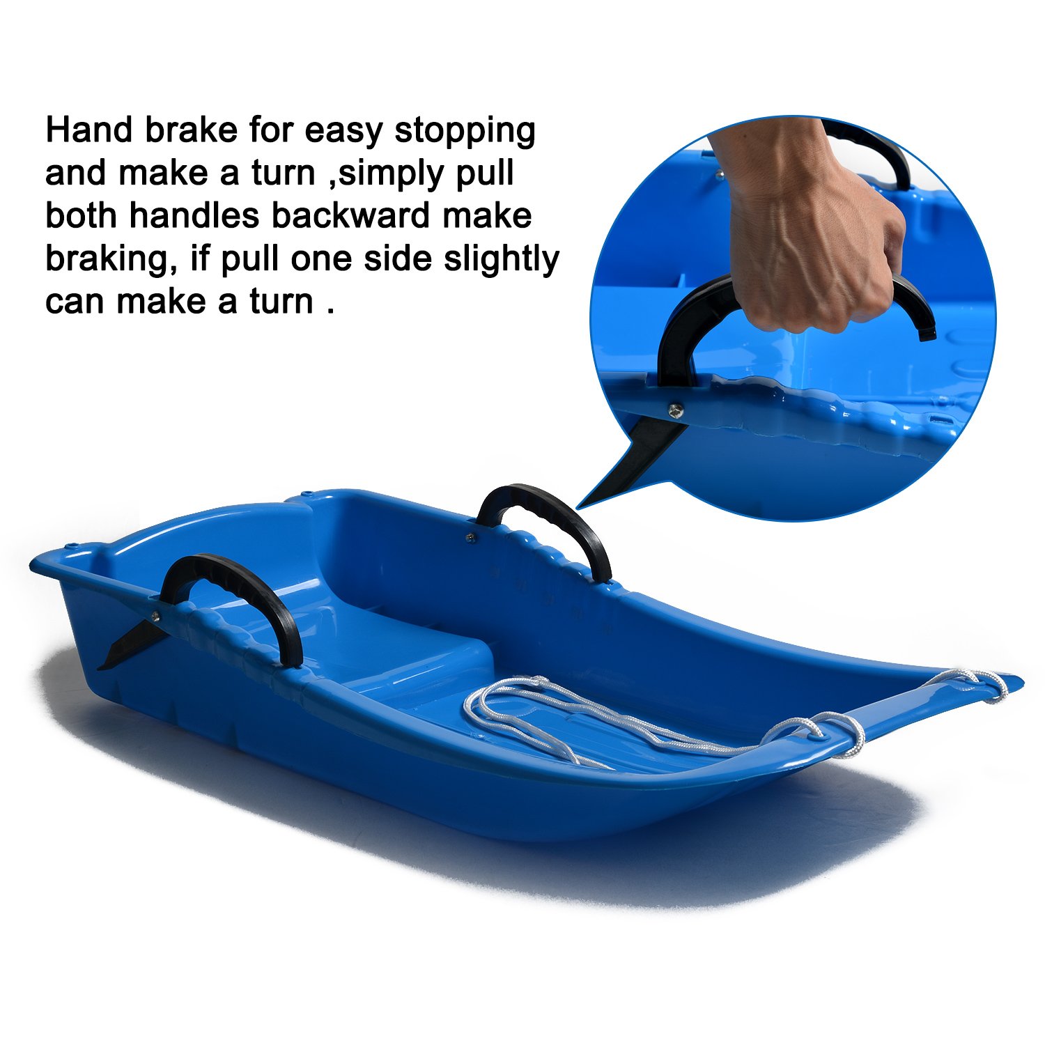 Family Snow Sledding AGPTEK 31 Inch Durable Downhill Sprinter Toboggan ...