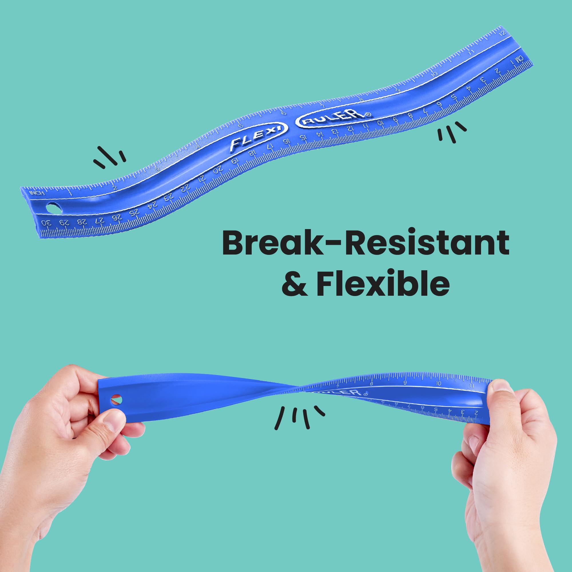 Snapklik.com : Its Academic Flexi Rulers, 12-inch Flexible Non ...