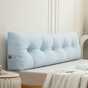 Amazon.com: Lucky Monet Headboard Pillow 59x15.7x4.7 inches, Triangular ...