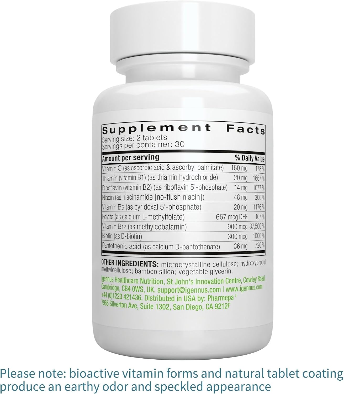 Methylated Super B-Complex with Methylfolate & B12, 180 Vegan Tablets ...