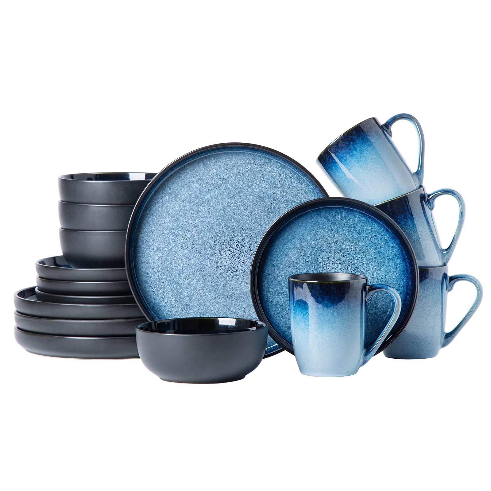 Amazon.com | MONITO Ceramic Dinnerware Sets - Ceramic Plates and Bowls ...