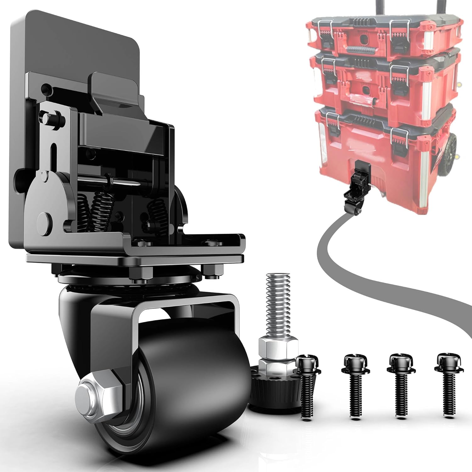 Packout Caster Wheel Kit, Upgraded Metal Front Wheels Fit for Milwaukee ...
