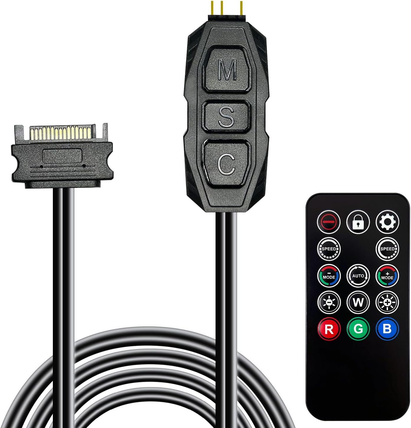 Amazon.com: ARGB Controller Kit for PC RGB Case Fans, ARGB Splitter ...