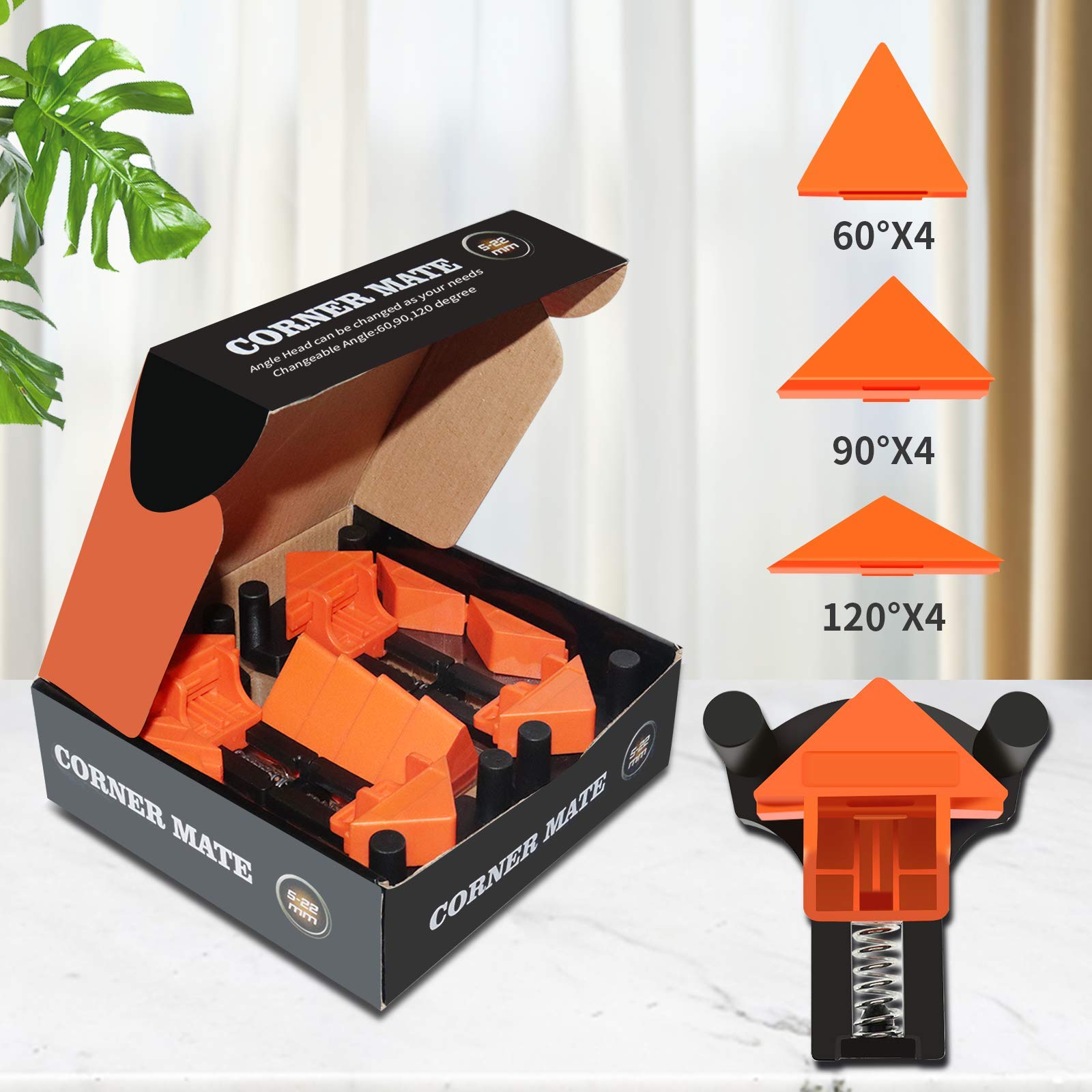 Buy Corner Clamps Kits 12PCS 60/90/120 Degree Adjustable Angle Clamps ...