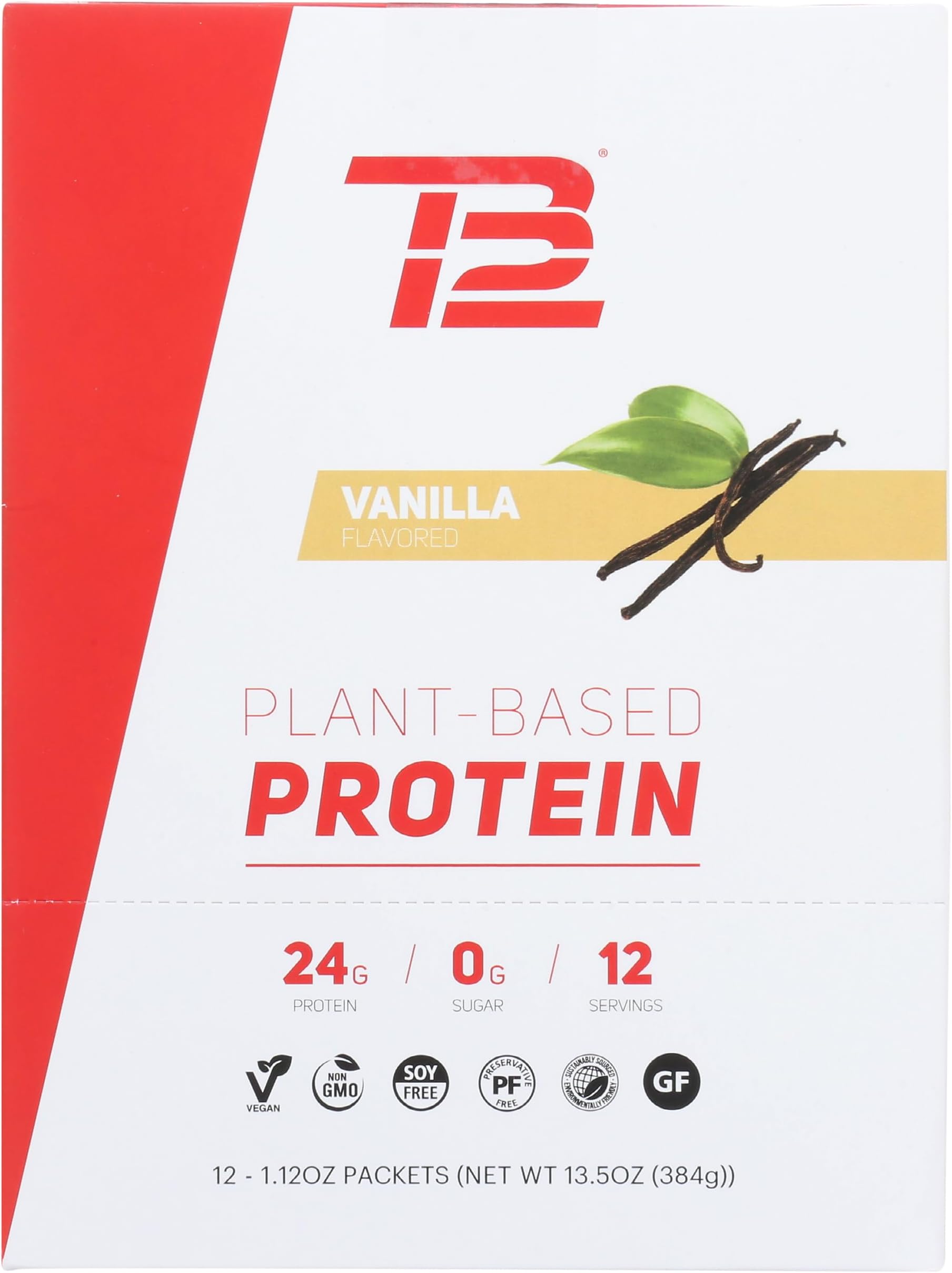 Amazon.com: TB12 Vanilla Protein Powder, 1.12 OZ each, 12 Count (Pack ...