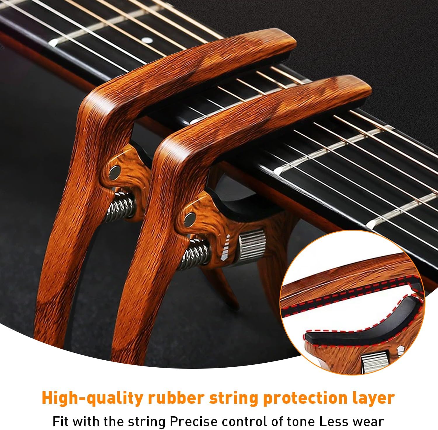 Guitar Capo Adjustable Capo for 6-String Acoustic Guitars, Electric ...