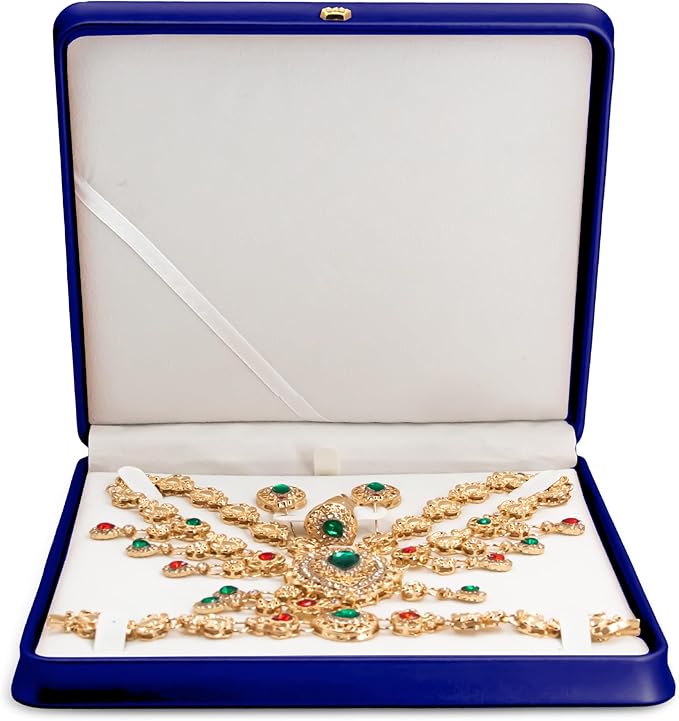 Amazon.com: DECWXON Jewelry Set Box PU Leather Necklace Boxes for ...