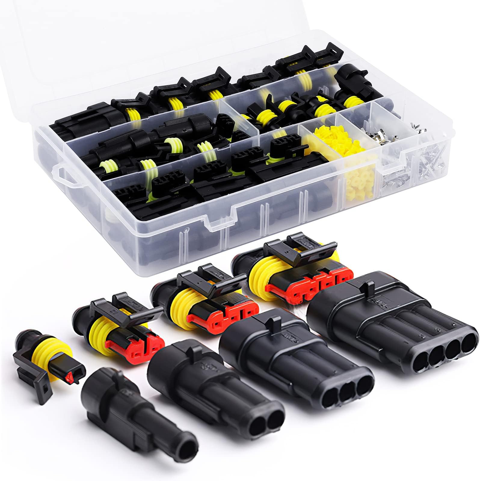 Amazon.com: YMYP 355Pcs 26 Sets Waterproof Automotive Wire Connectors ...