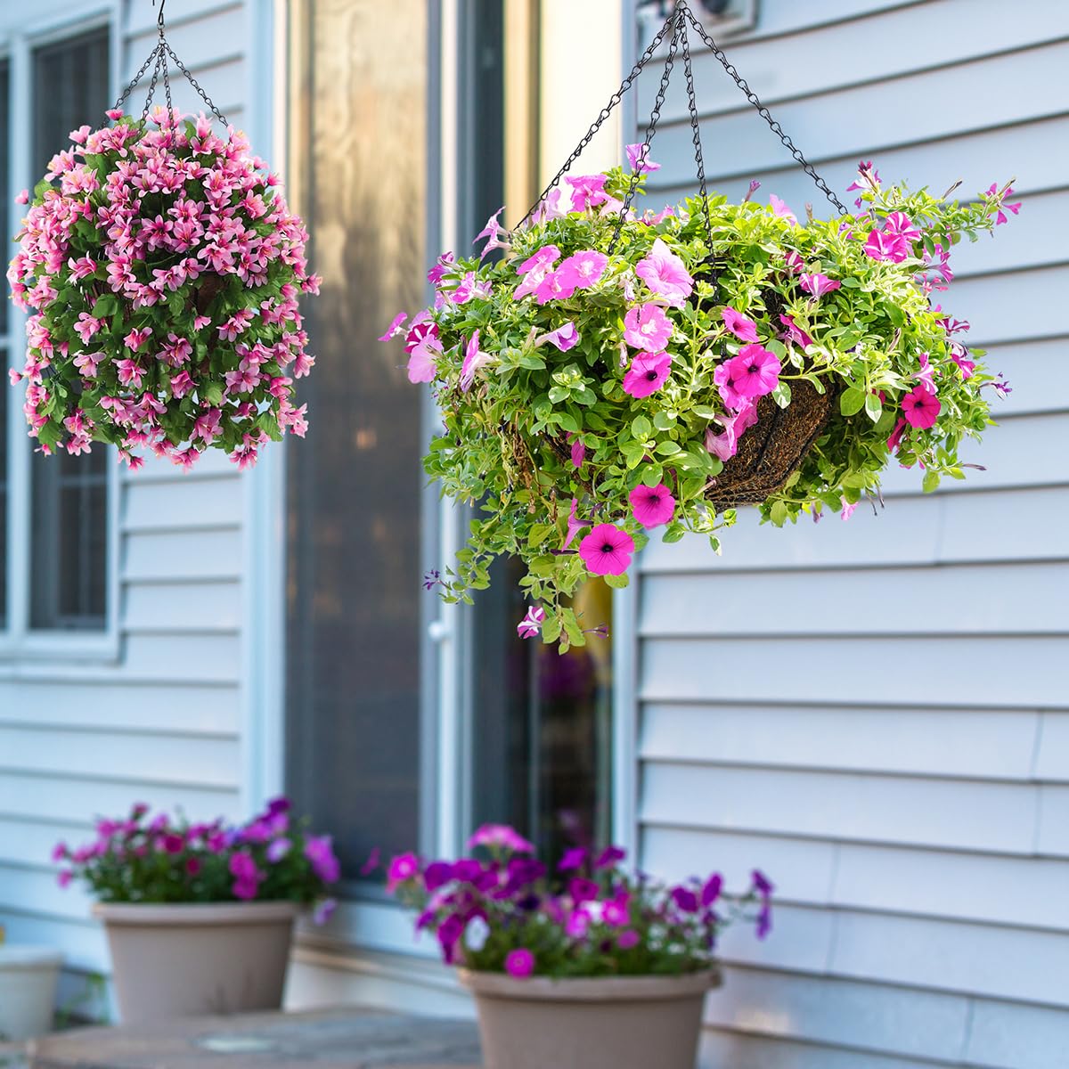 Snapklik.com : Swivel Hanging Baskets Chains 23 Inches 4 Leads Hanging ...