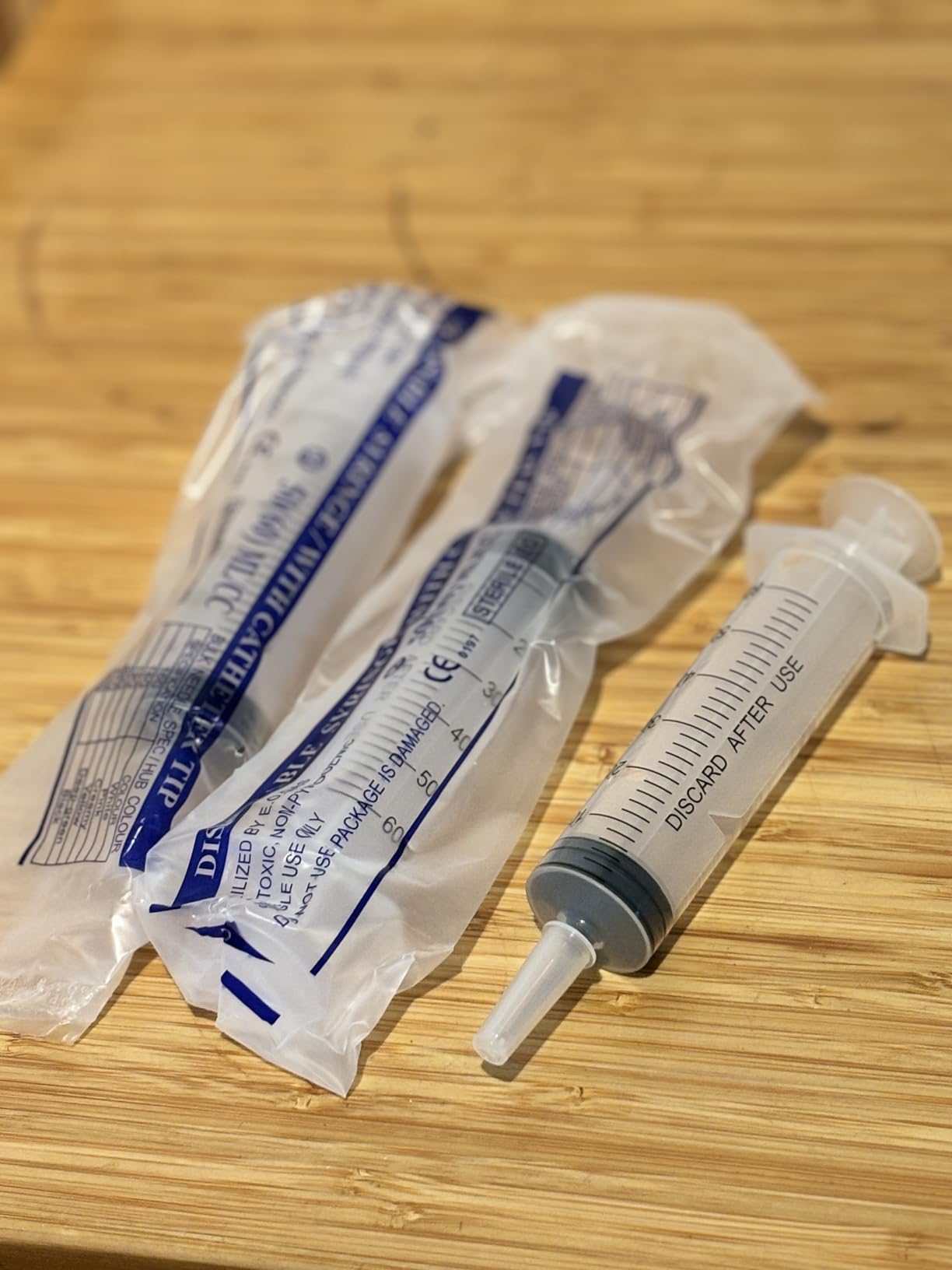3pcs 60ml Syringe, Large Plastic Syringes with caps no needle for ...