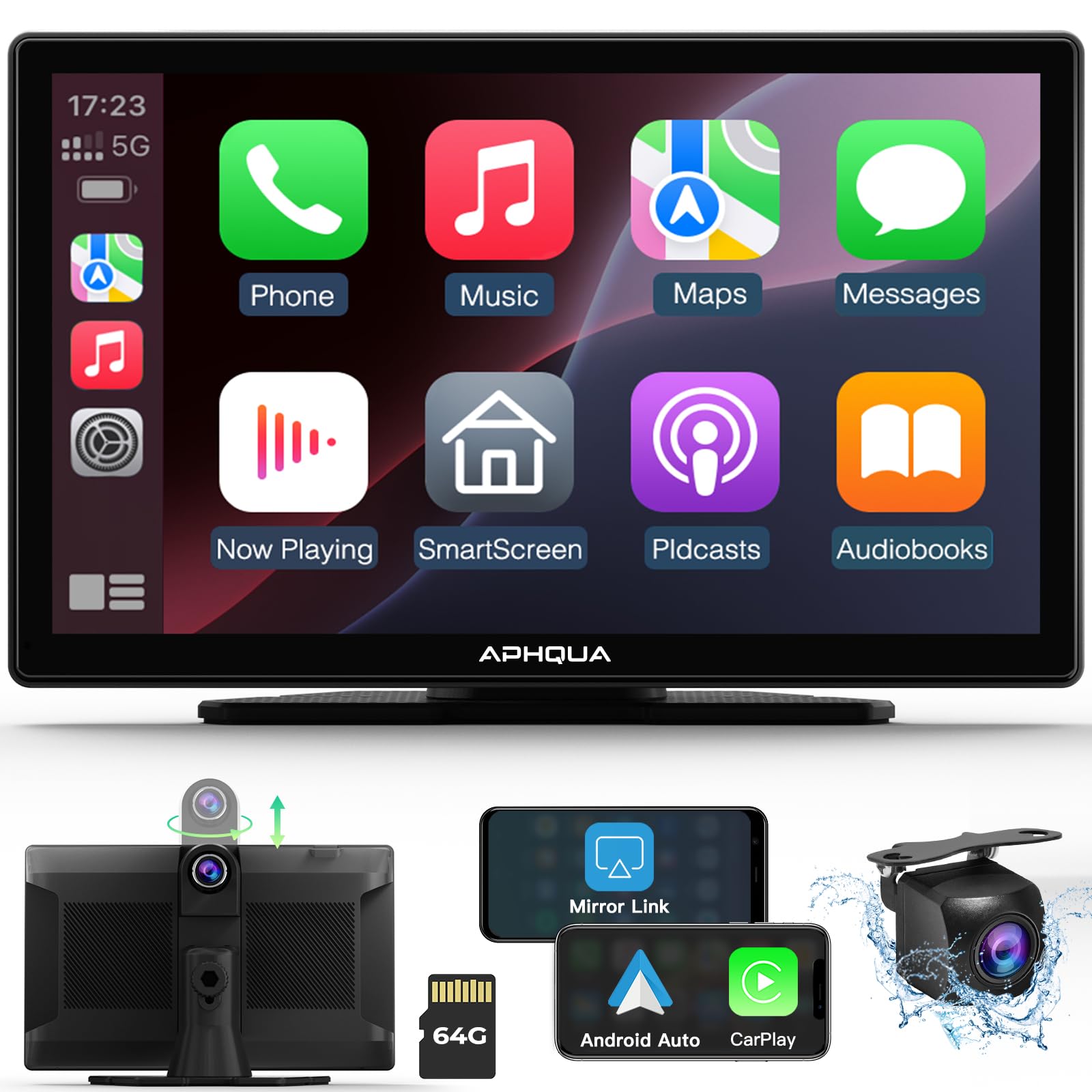 Amazon.com: [2024] Apple Carplay Screen for Car with 2.5K Dash Cam ...