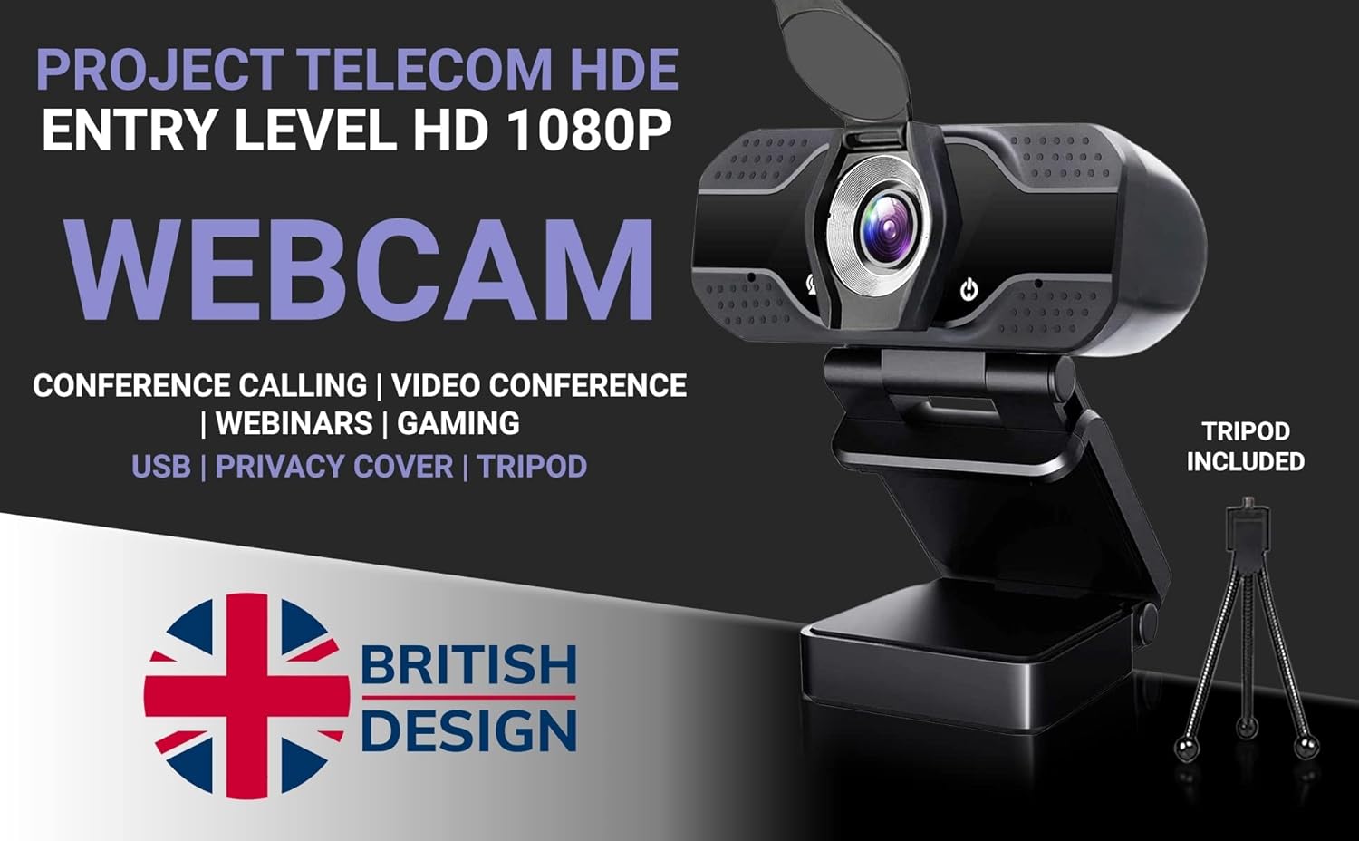 Buy Project Telecom Entry Level HD 1080p Webcam | Video Conference ...