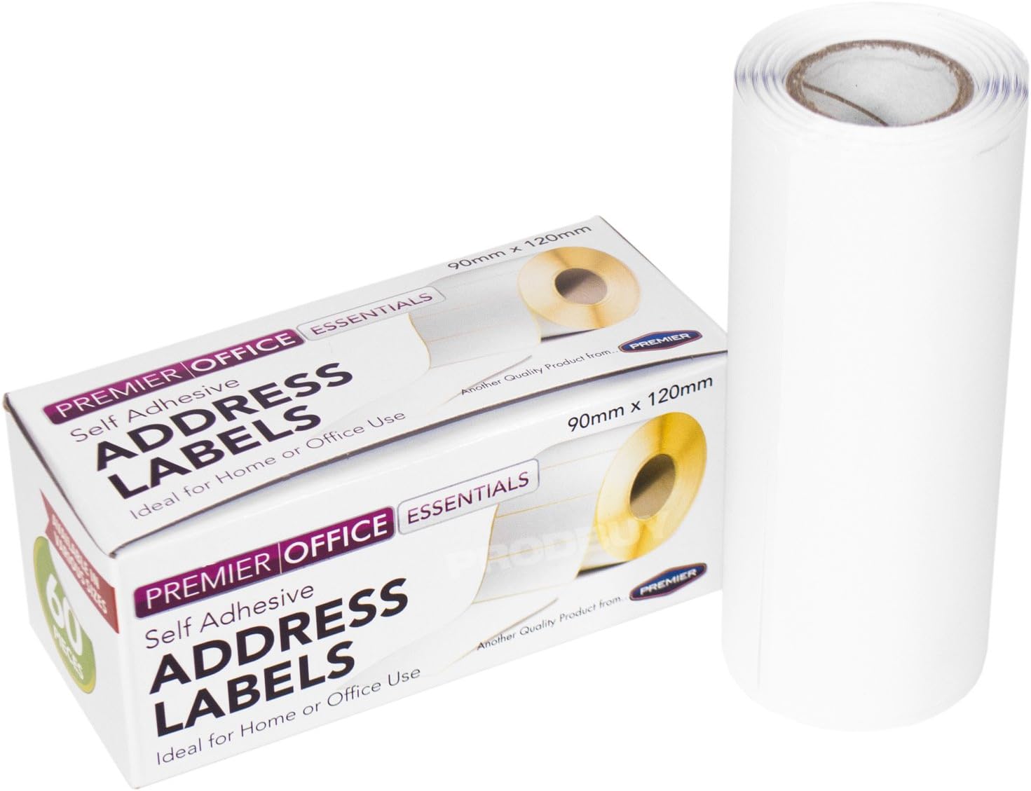 100 Large Self Adhesive Address Labels On a Roll, 90 x 120mm, White ...