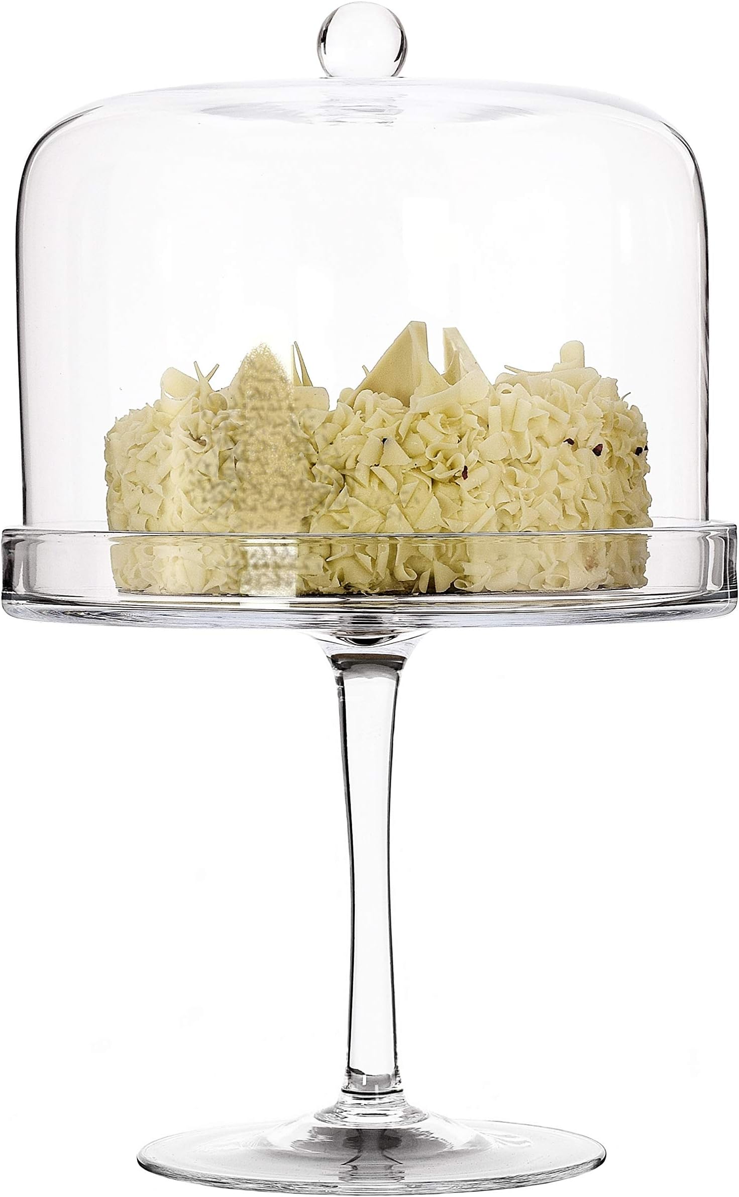 SOLAVIA Cake Dome Cloche Lid Glass Round for Pastry Cheese Cover H22cm ...