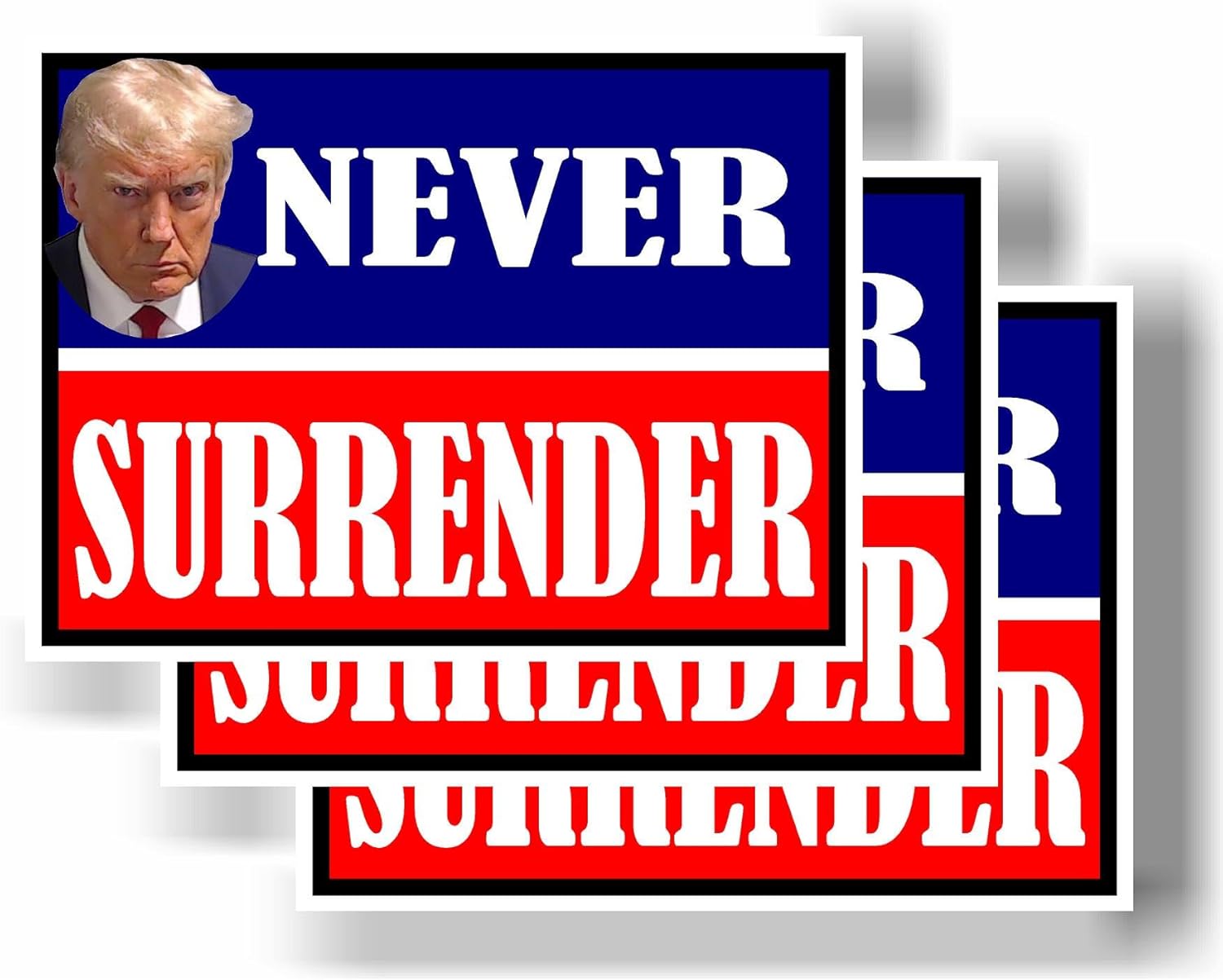 Amazon.com : Trump Never Surrender Red Blue - Bumper Magnet, Share w ...