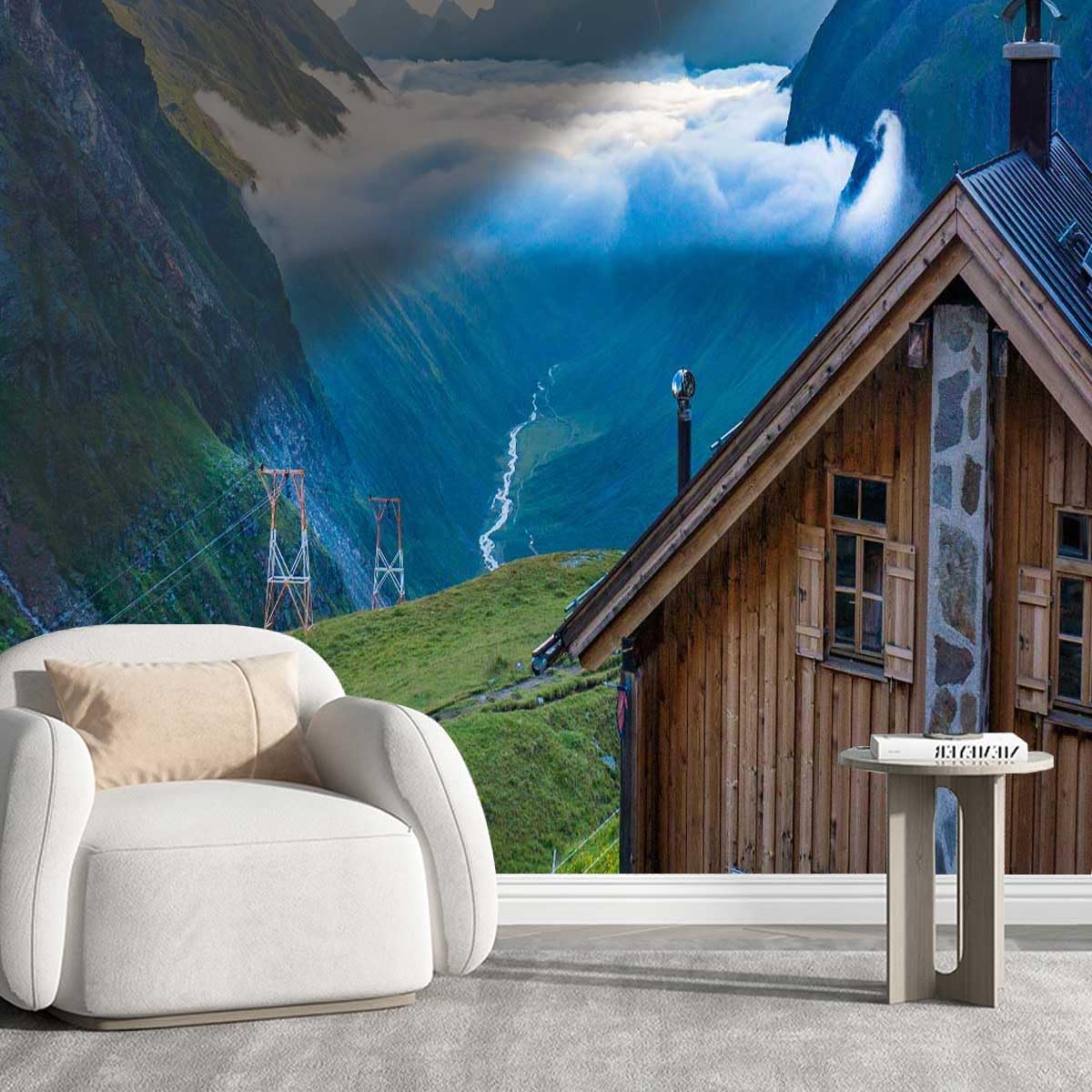 YANFENQI Peel and Stick Vinyl Wallpaper Scenic Backsplash Wallpaper ...