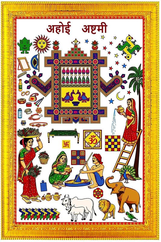 RAINFIRE CREATION Ahoi Ashtami Poster - 300 GSM 12x18 Unframed Poster ...