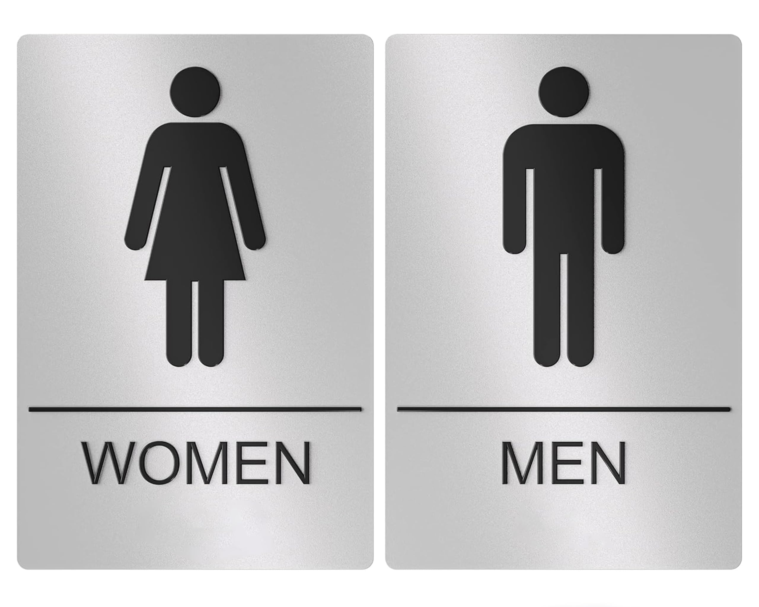 Buy Paynads Men Women Silver Black Glass Door Acrylic Signage Sticker ...