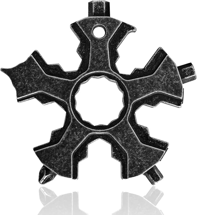 KeyChain MultiTool Key Multi Tool 18-in-1 Snowflake Multi-Tool, Hex Key ...