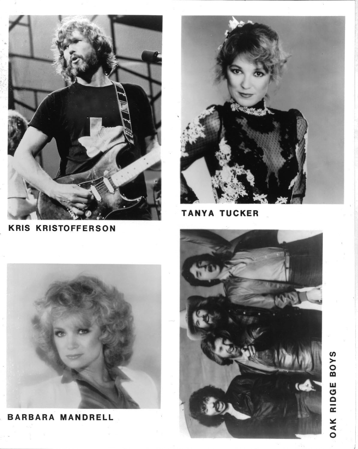 Kris Kristofferson Tanya Tucker Oak Ridge Boys Original 8x10 Photo