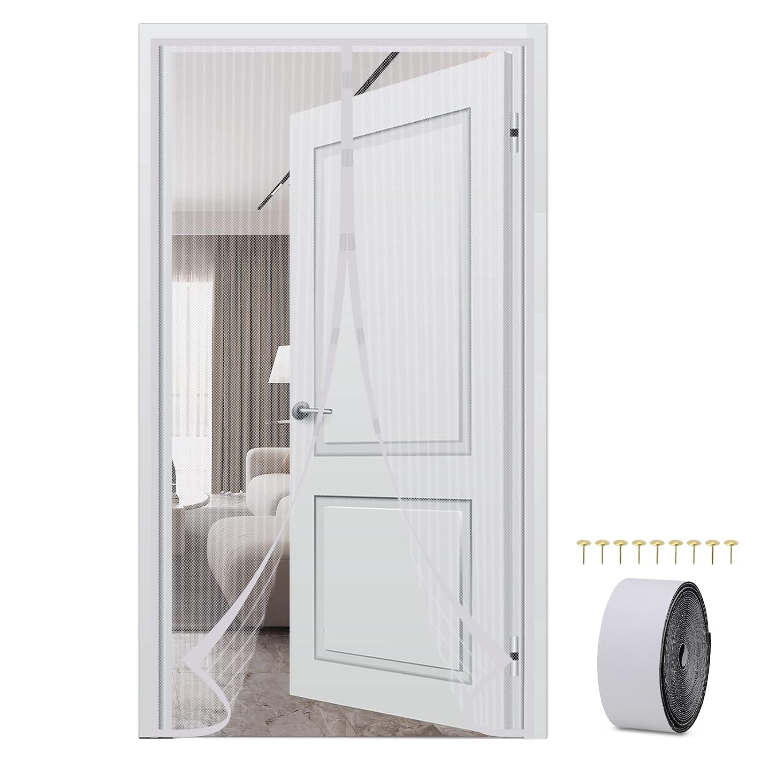 95Street Magnetic Fly Screen Door, Insect Protection, 100 x 210 cm ...