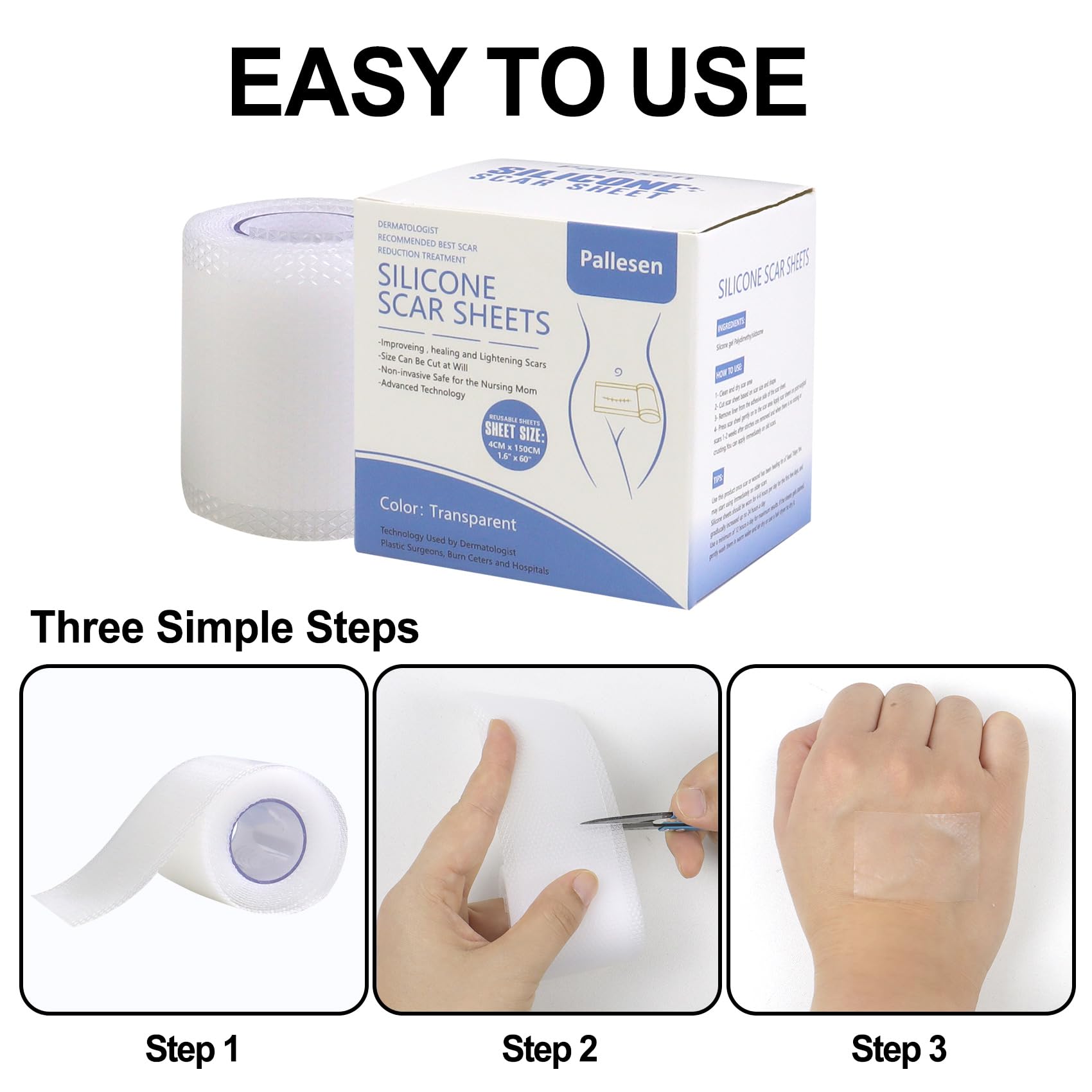 Snapklik.com : Silicone Scar Sheets, Silicone Scar Tape, Transparent ...