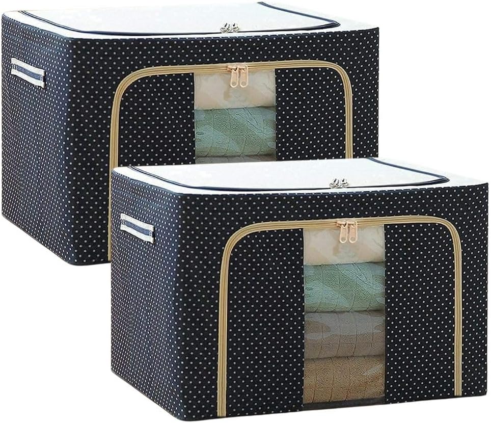 Shop Stoppers® 66 LTR (PACK OF 2) Oxford Fabric Metal Frame Wardrobe ...