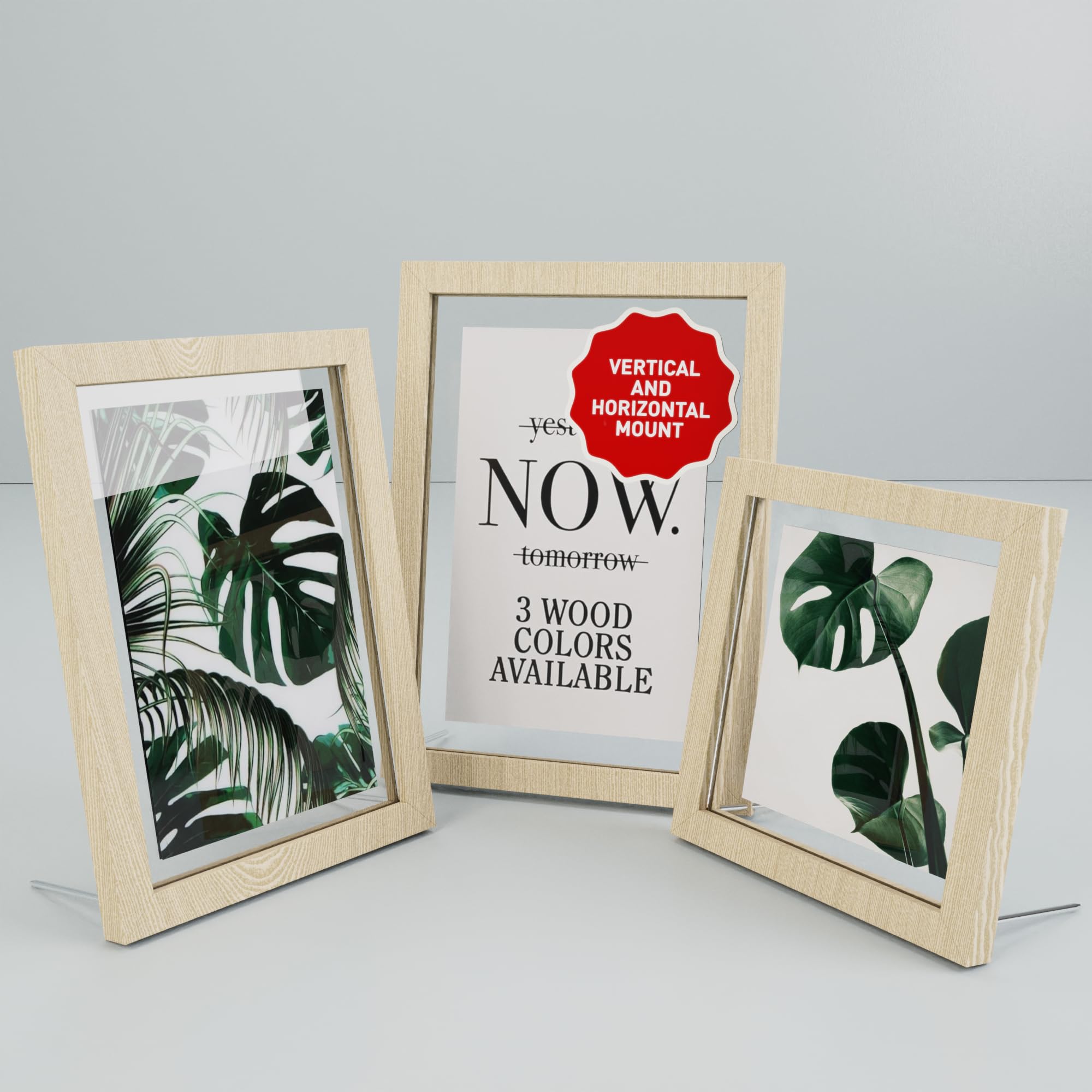 Amazon.com - Floating Picture Frames-Floating Photo Frame 3 Pcs Glass ...