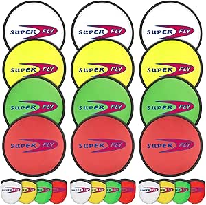 Amazon.com: ArtCreativity Folding Pocket Frisbee Set - 12 Pack ...