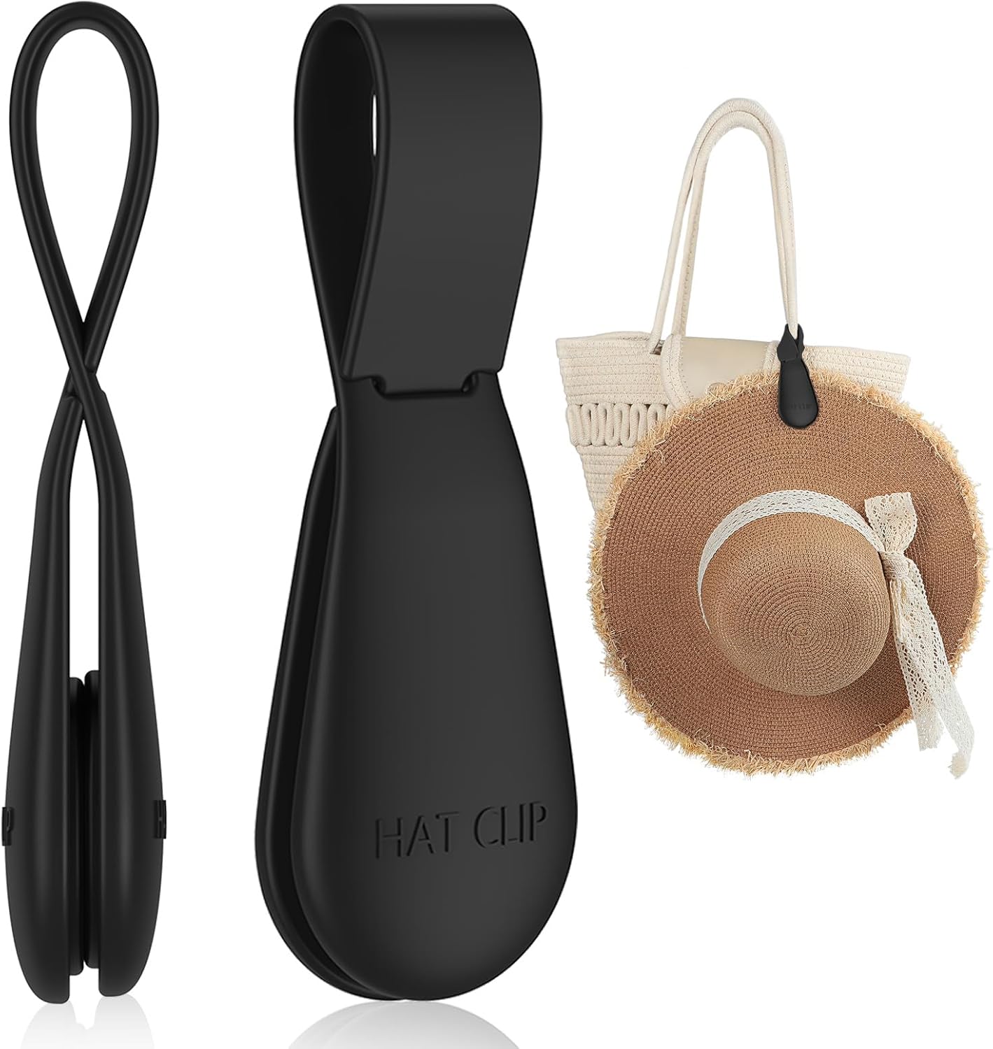 Amazon.com: Fikoksol Magnetic Hat Clip for Travel - Black Silicone Hat ...