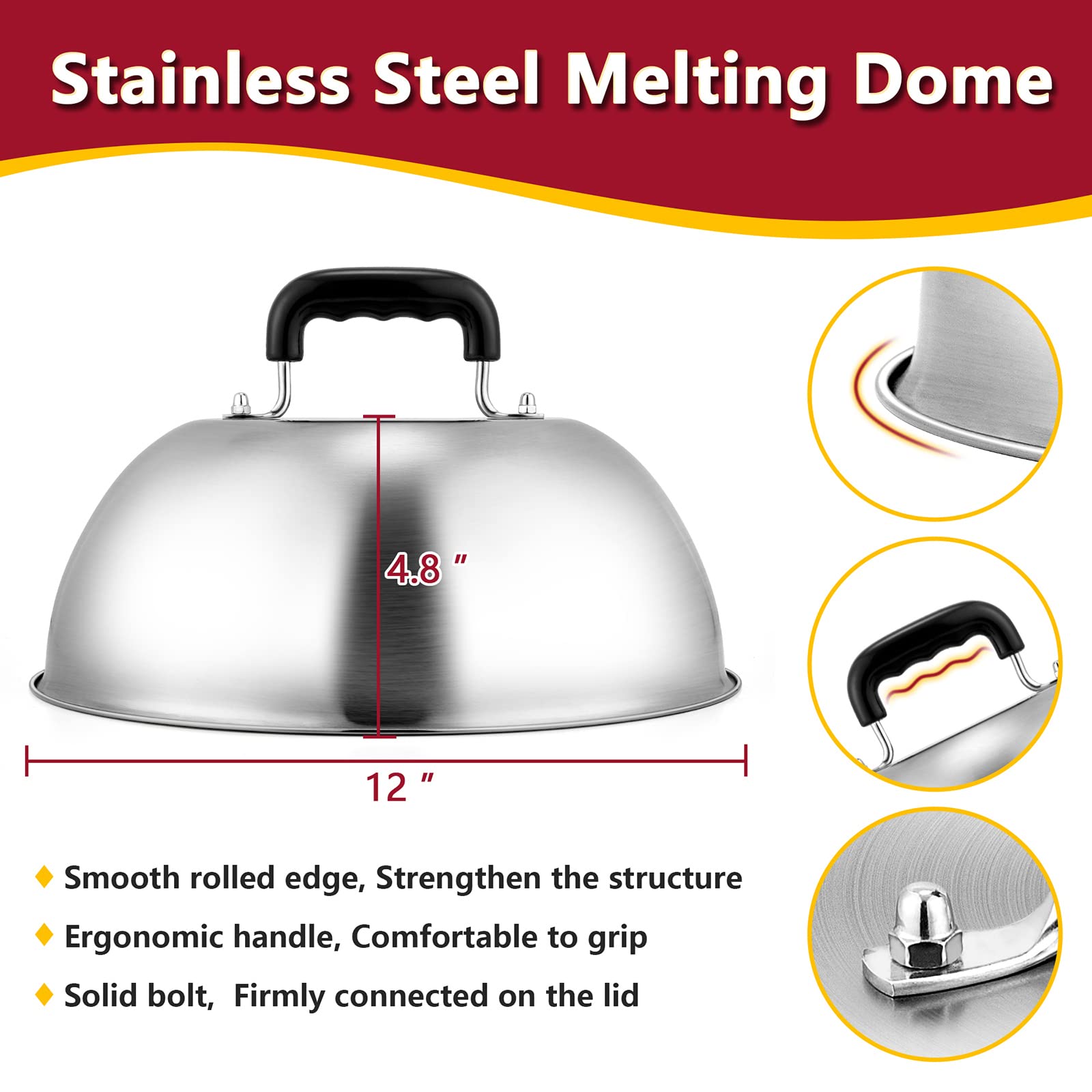 Snapklik.com : Joyfair Cheese Melting Dome & Burger Press Kit, 12 ...