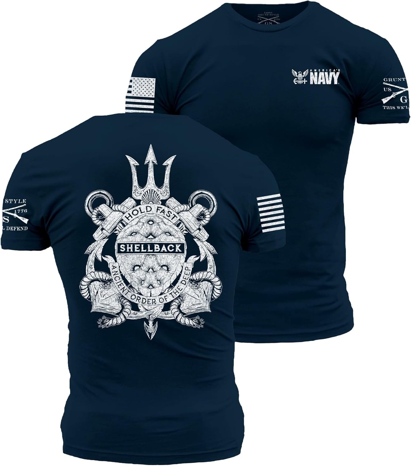 Amazon.com: Grunt Style Shellback Seal USN Men's T-Shirt (XXXLarge ...