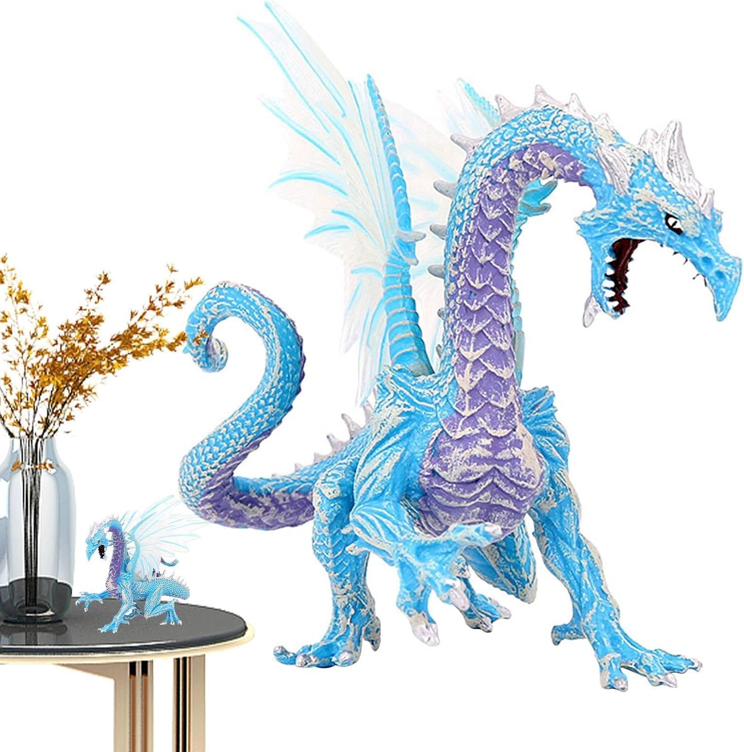 Ice Dragon Toy, Vivid Ice Dragon Model Solid Ice Flying Dragon, Ice ...