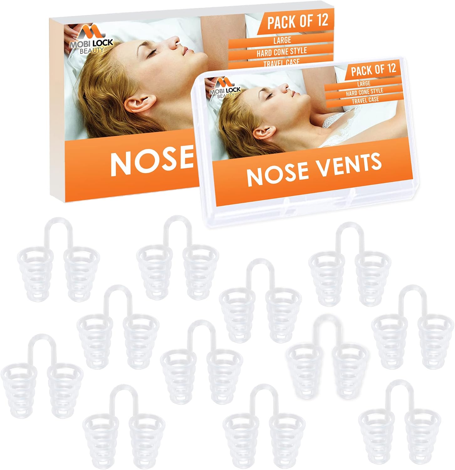 Nose Vent Sinus Relief (Pack of 12 Large Size) Hard Cone Vents - A ...