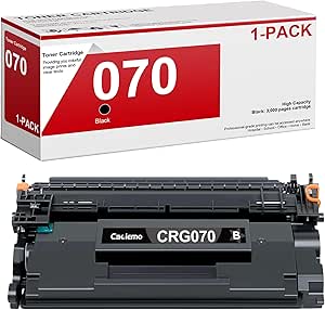 Canon 070 Black Toner Cartridge - Replacement for Canon 070, 070H ...