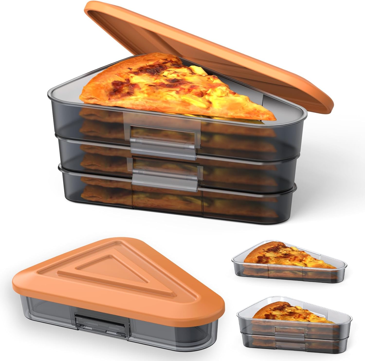 Amazon.com: Lewufe Pizza Storage Container, Expandable Pizza Slice ...