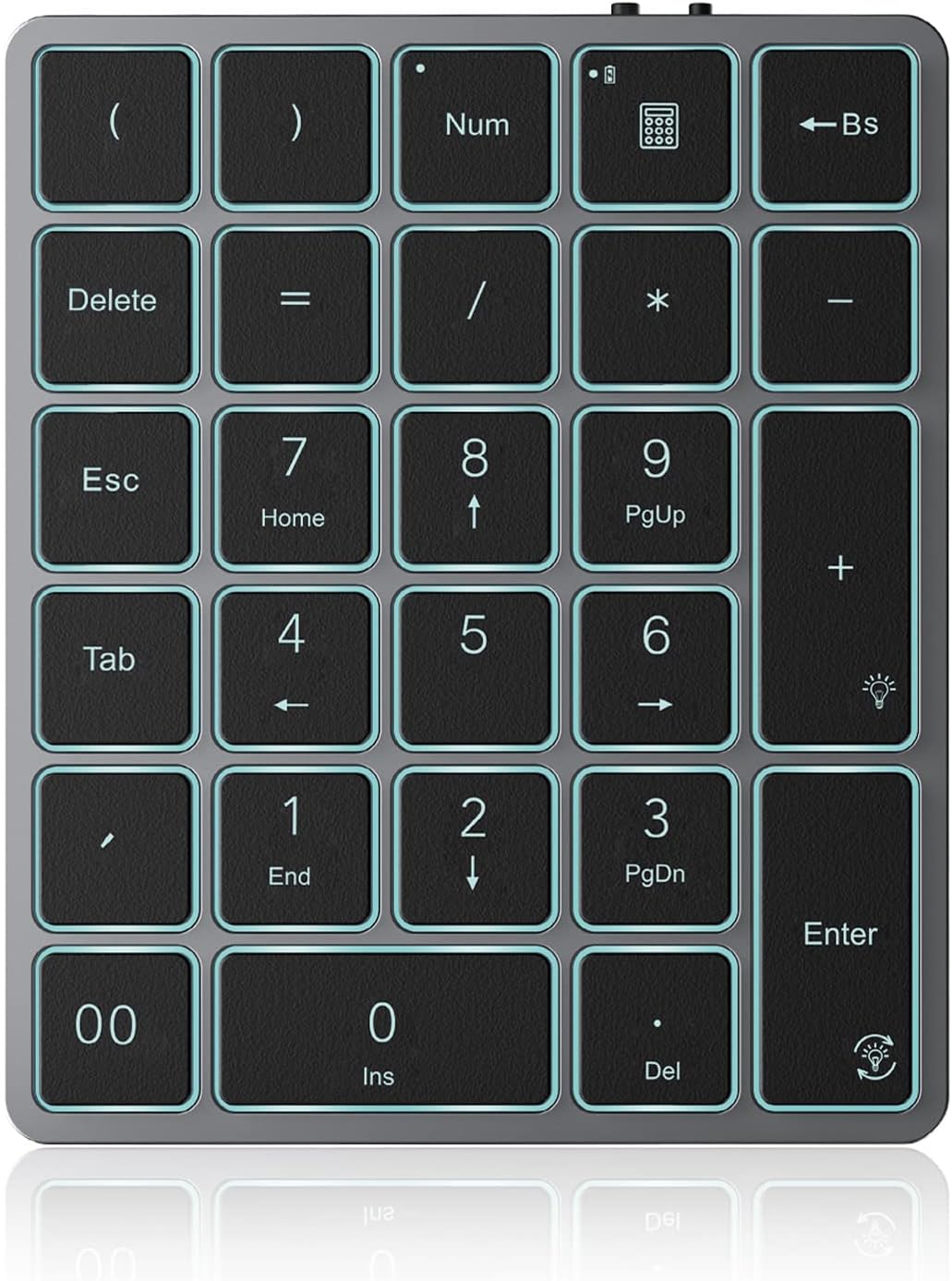 ASHU Wireless Bluetooth Numeric Keypad Backlit with 27 Keys ...