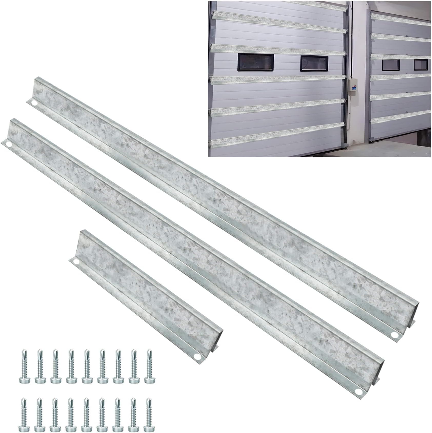 Zadery Heavy Duty Garage Door Support Reinforcement Strut Kit for 8FT ...