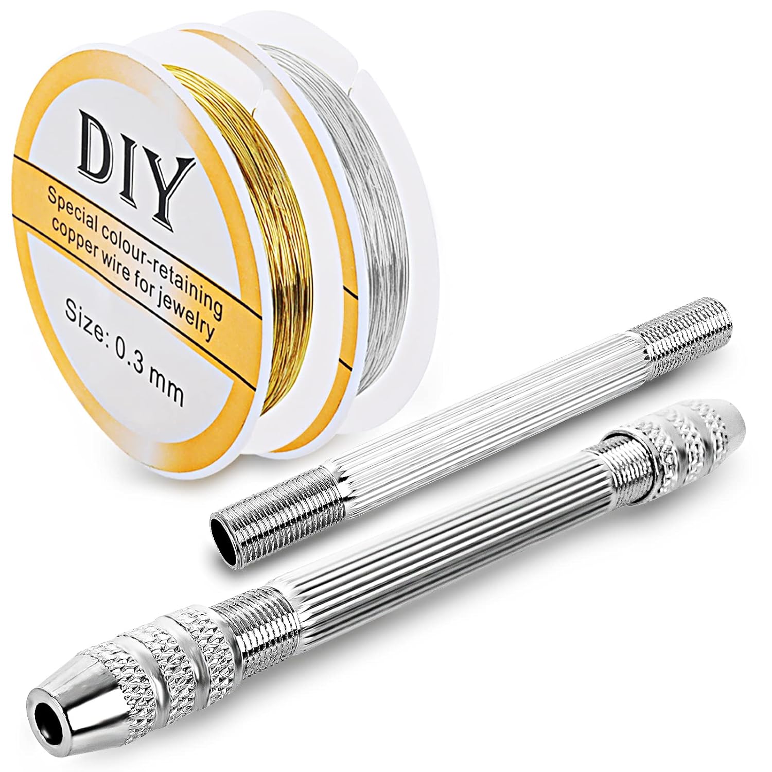 Grevosea 2 Pieces Twisted Copper Wire Tool DIY Jewelry Accessories Wire ...