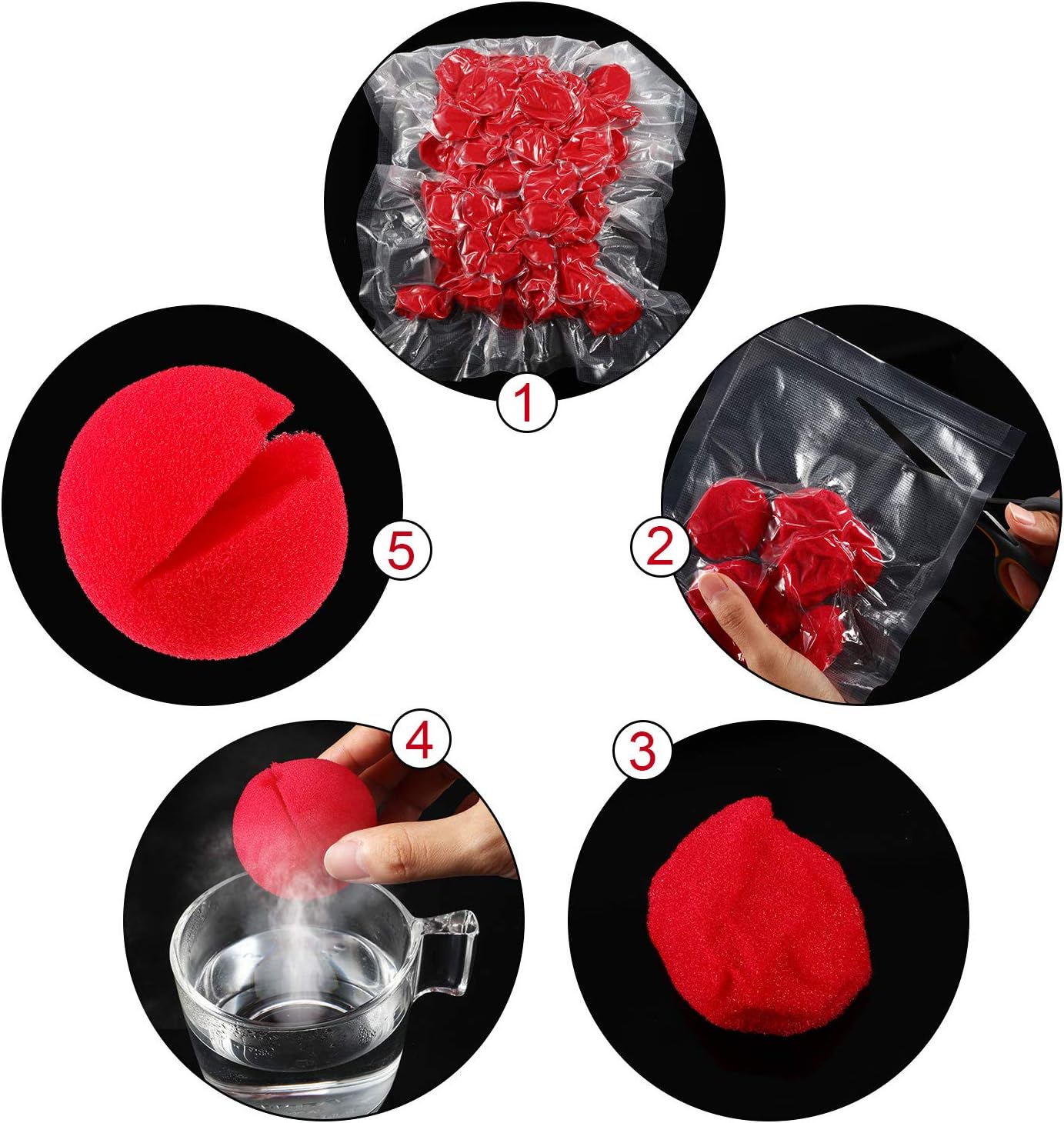 Red Sponge Noses Red Clown Nose Cosplay Nose for Halloween Christmas ...