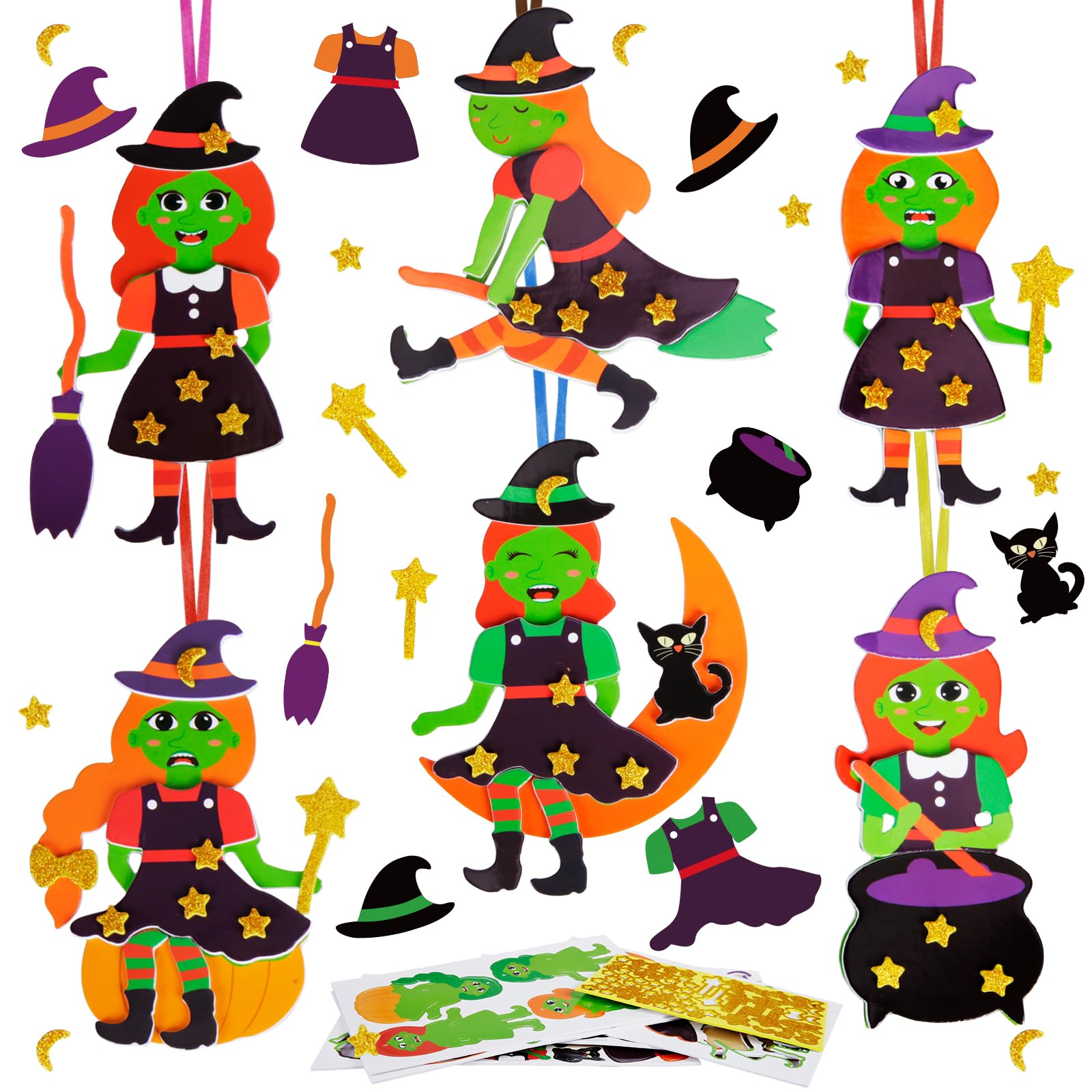 Snapklik.com : 12 Pack Witch Craft For Kids Make Your Own Witch Foam ...