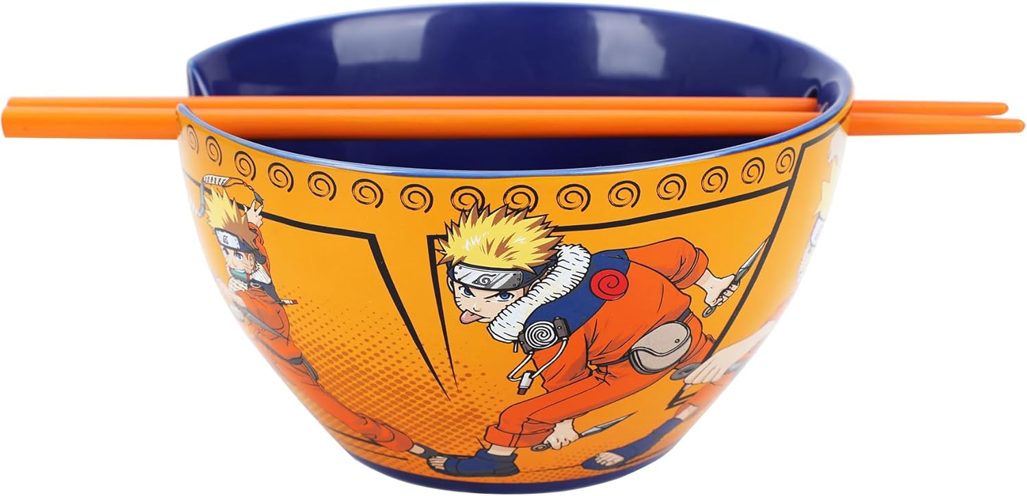 Amazon.com: Bioworld Naruto Ceramic Ramen Bowl and Plastic Chopsticks ...