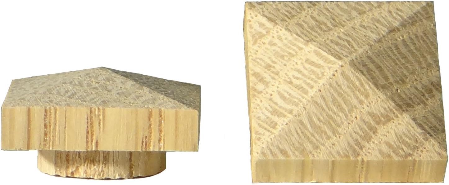 3/4" Low Profile Pyramid Top Hole Plugs Fits a 1/2" Hole (12, White Oak ...