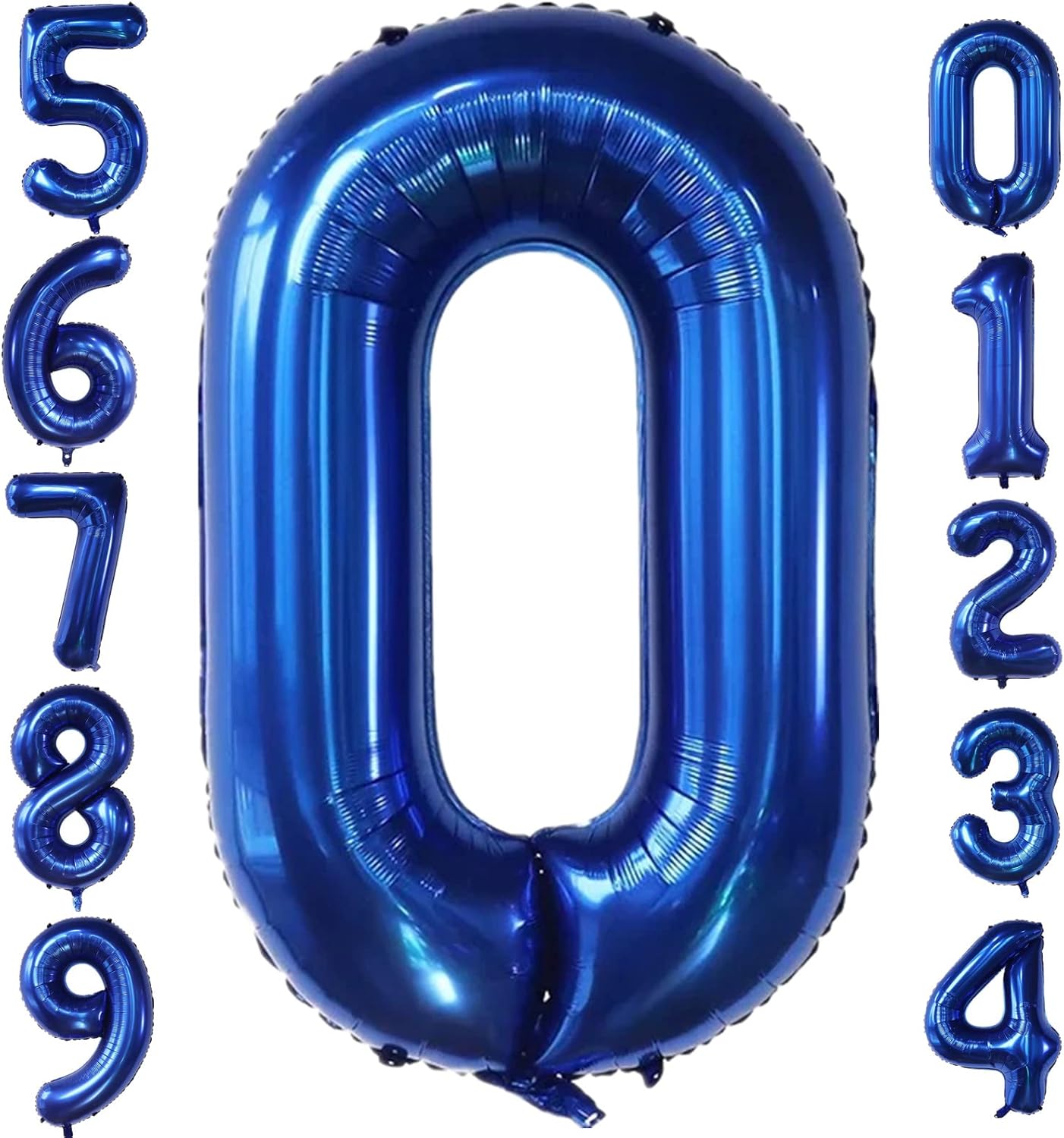 Amazon.com: 40 inch Navy Blue Number 0-9 Digital Balloons, Foil Mylar ...