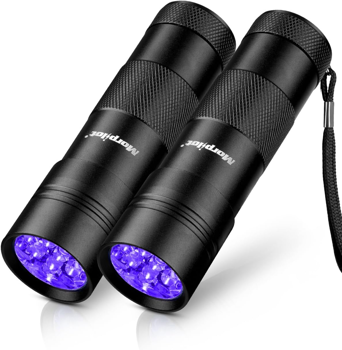 morpilot UV Torch, 2 Pieces, 12 LED UV Torch for Detection of Urine ...
