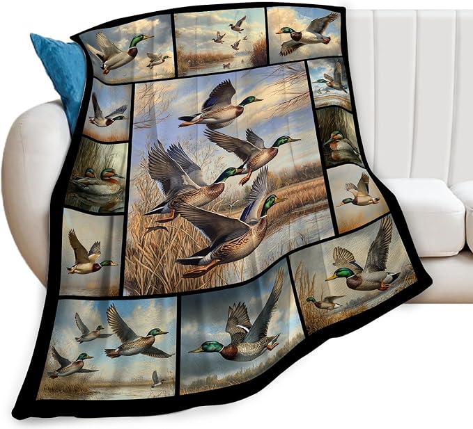 Amazon.com: nanen Mallard Blanket Mallards Throw Blankets Wild Duck ...